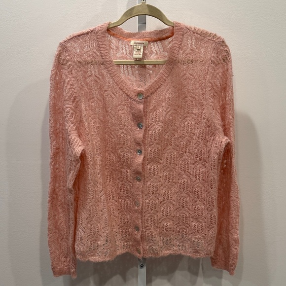 Sundance | Sweaters | Sundance Coral Lace Knit Cardigan Women Size Xl ...